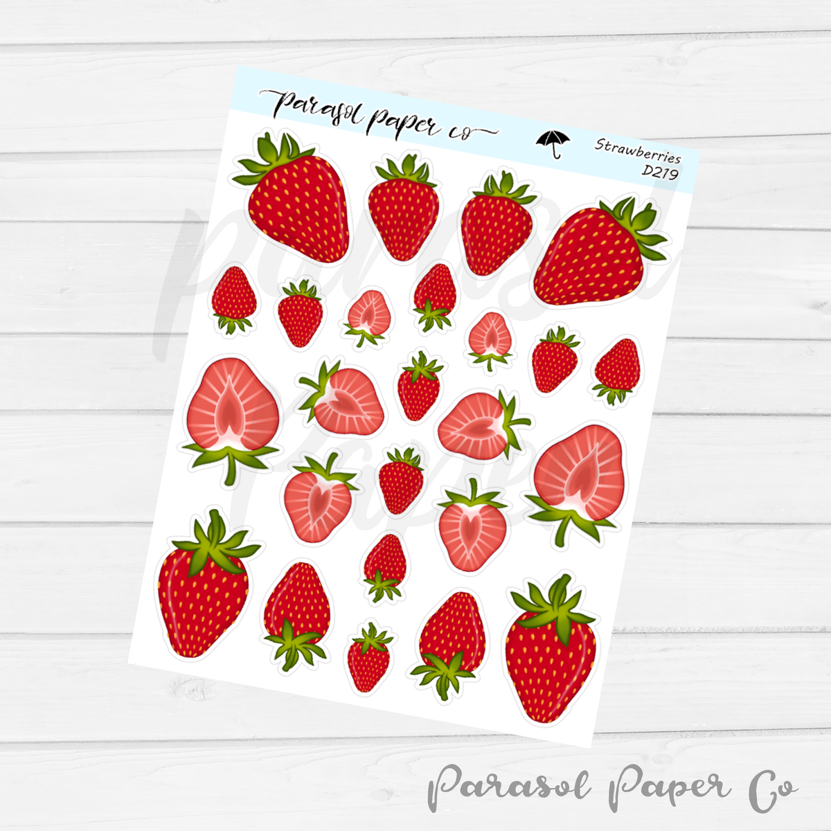 D219 - Strawberries – Parasol Paper Co