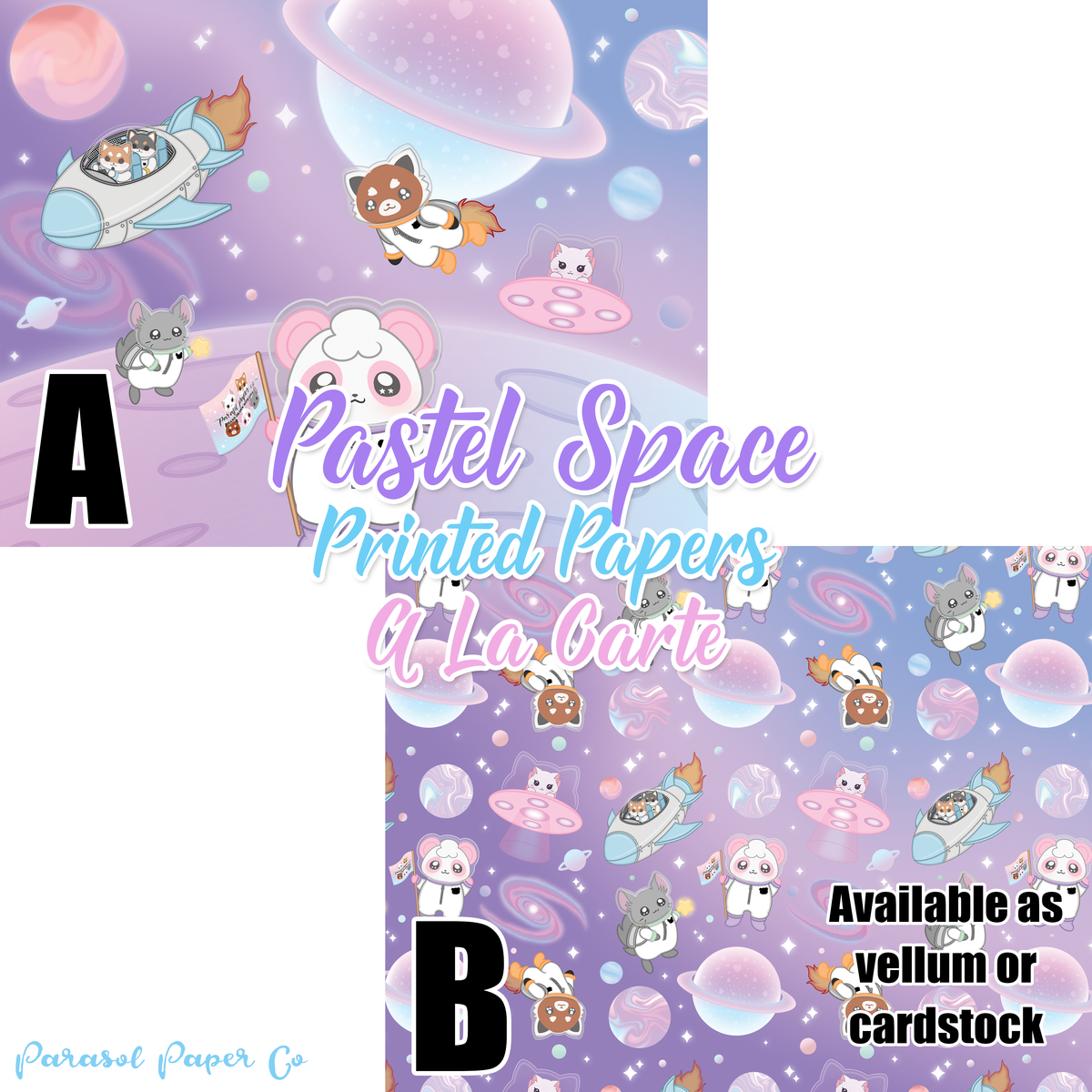 Pastel Space - Vellum and Cardstock Papers – Parasol Paper Co