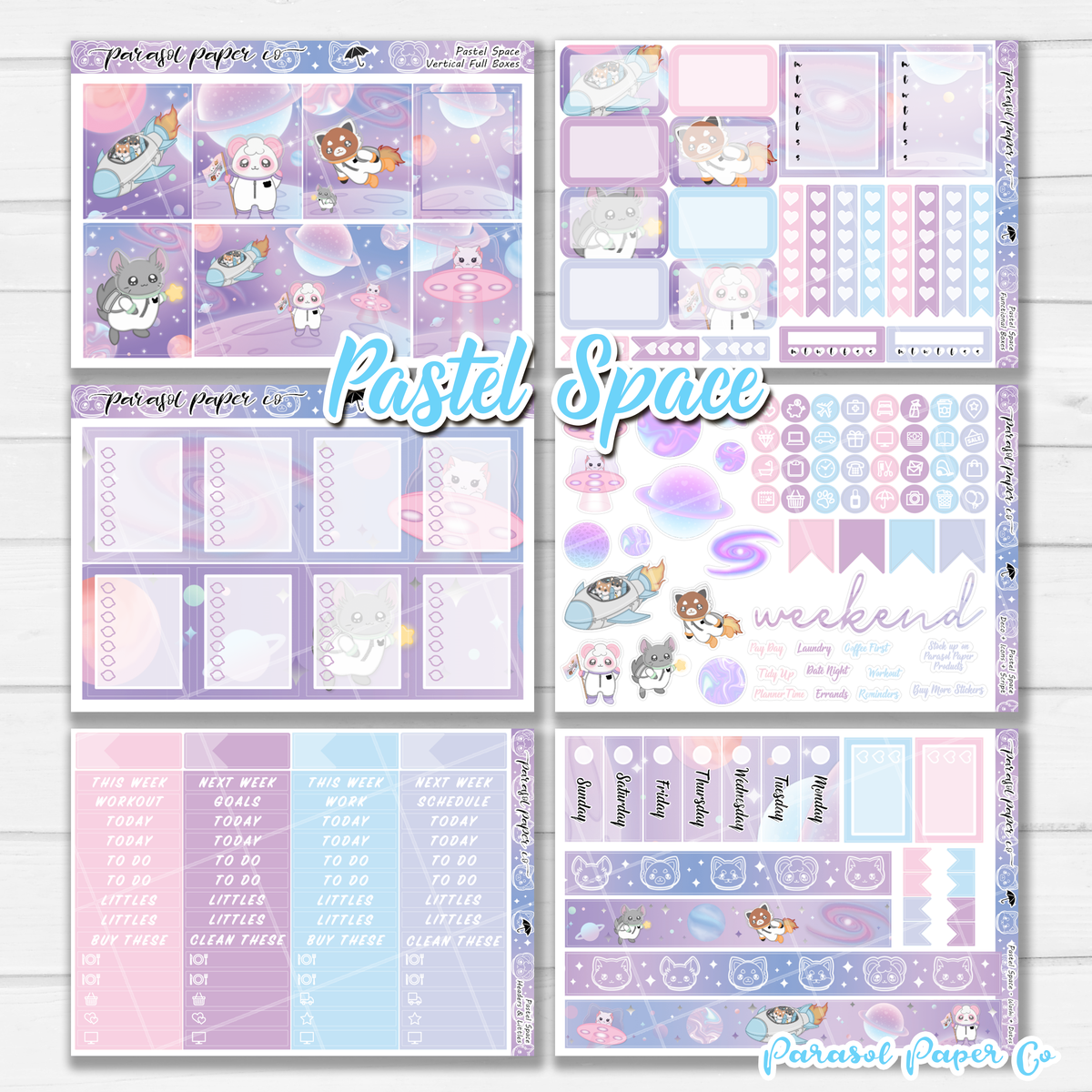 Pastel Space Weekly Kit – Parasol Paper Co