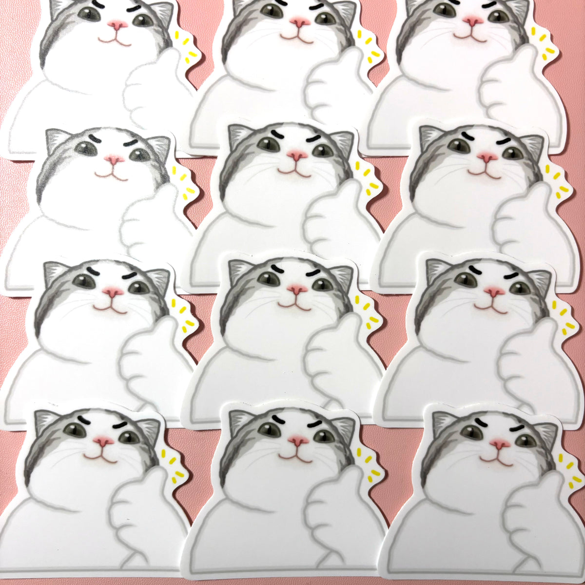 [WATERPROOF] Thumbs Up Doodle Cat Meme Vinyl Sticker Decal – Parasol ...