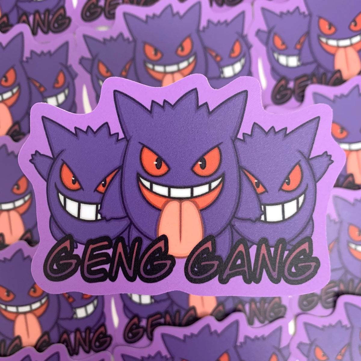 [WATERPROOF] Geng Gang Gengar Ghost Pokemon Meme Vinyl Sticker Decal ...