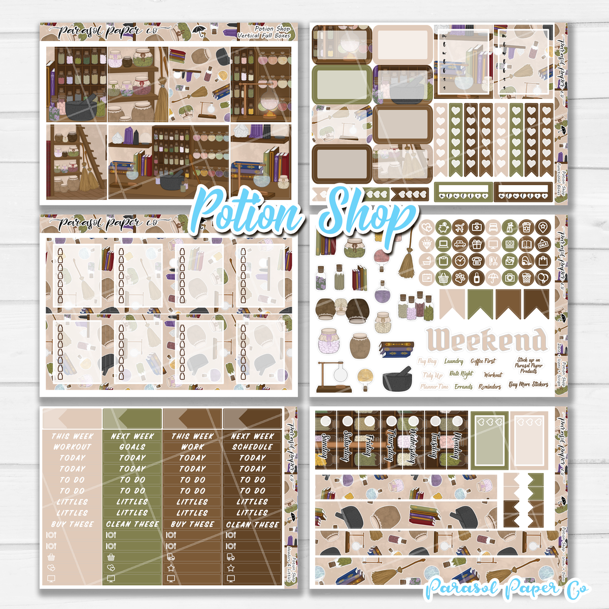 Potion Shop Weekly Kit – Parasol Paper Co