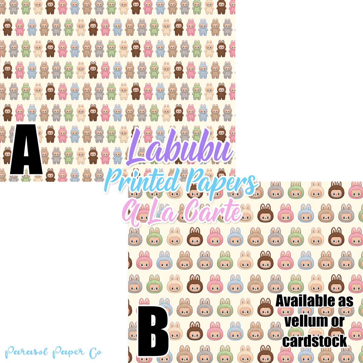 Labubu - Vellum and Cardstock Papers – Parasol Paper Co