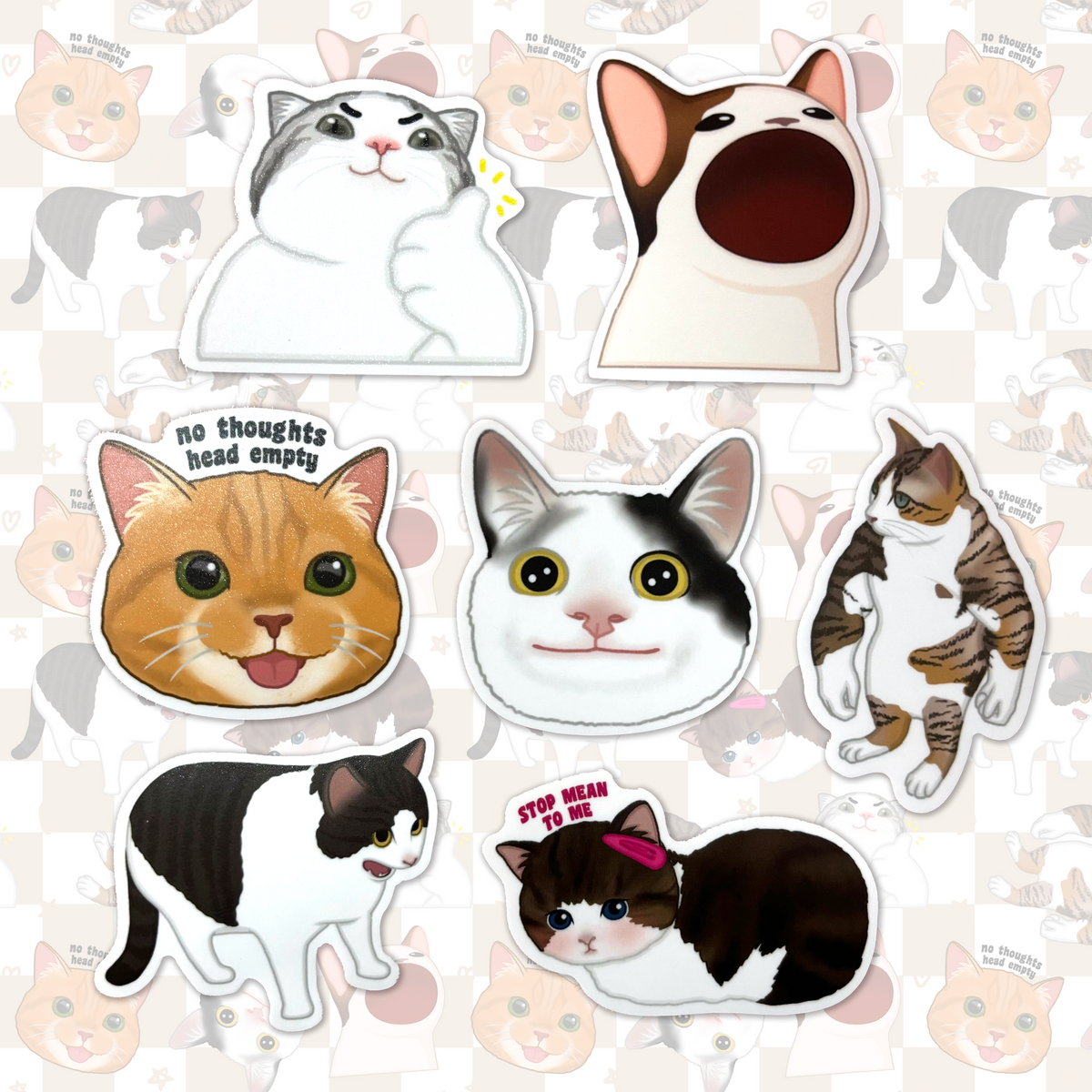 [WATERPROOF] Meme Cats 2 Vinyl Sticker Decal Pack – Parasol Paper Co