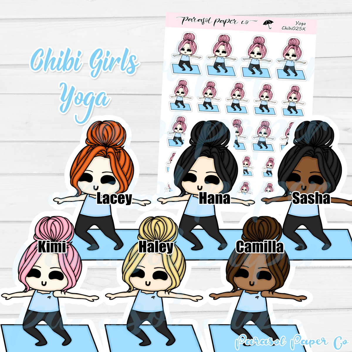 Chibi Girl - Yoga – Parasol Paper Co
