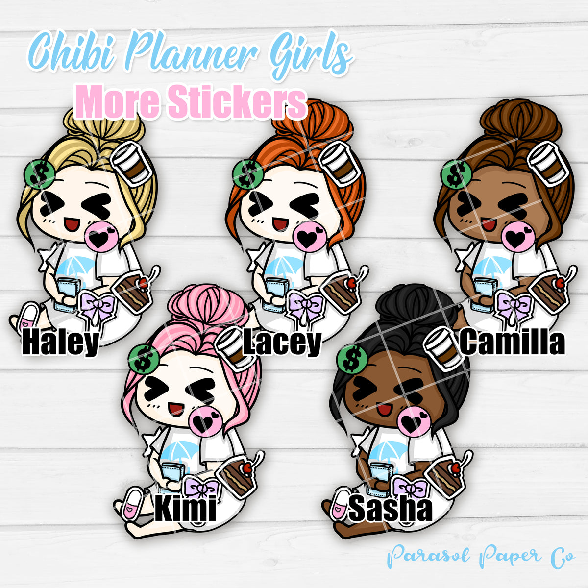 Chibi Girl - More Stickers – Parasol Paper Co