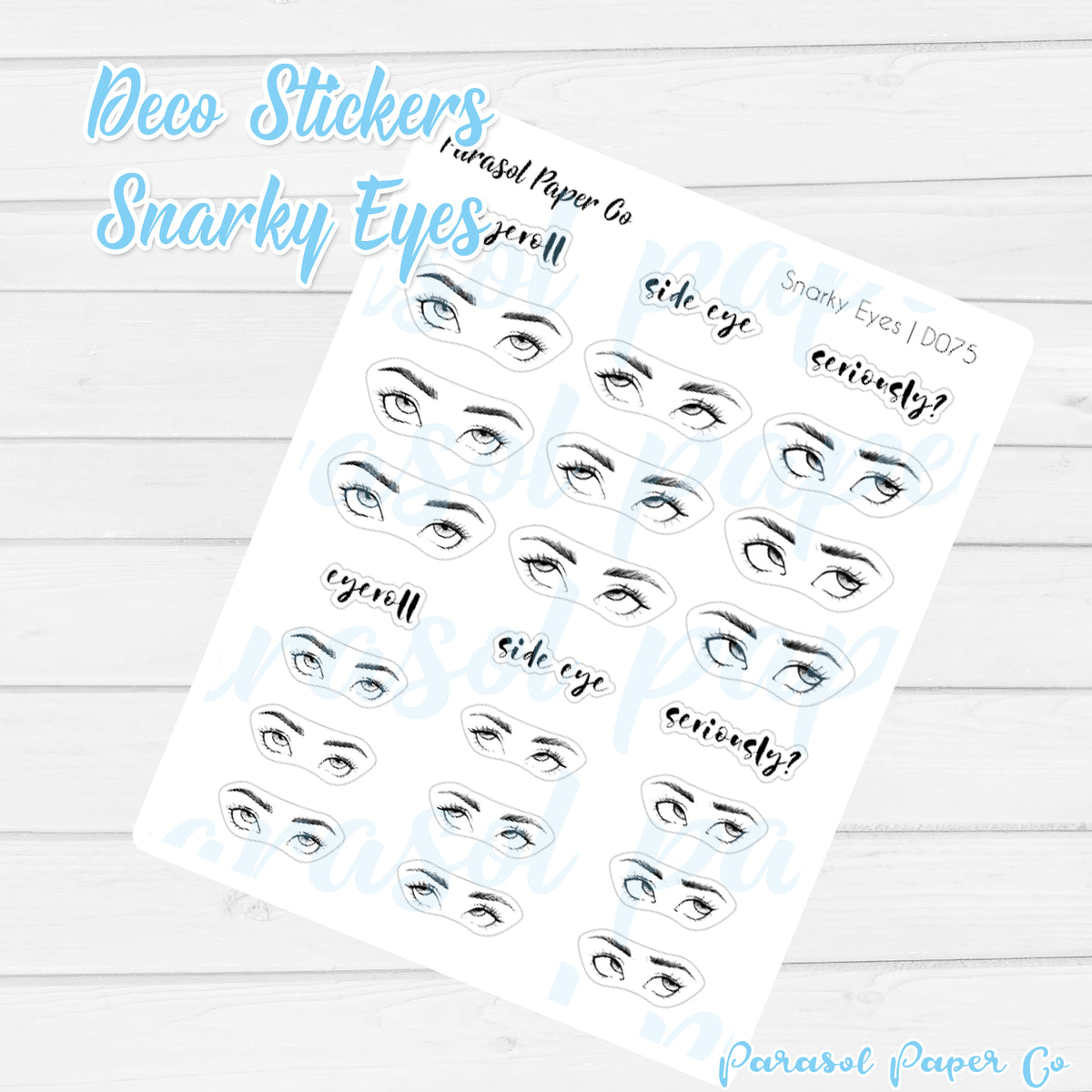 D076 - Snarky Eyes – Parasol Paper Co