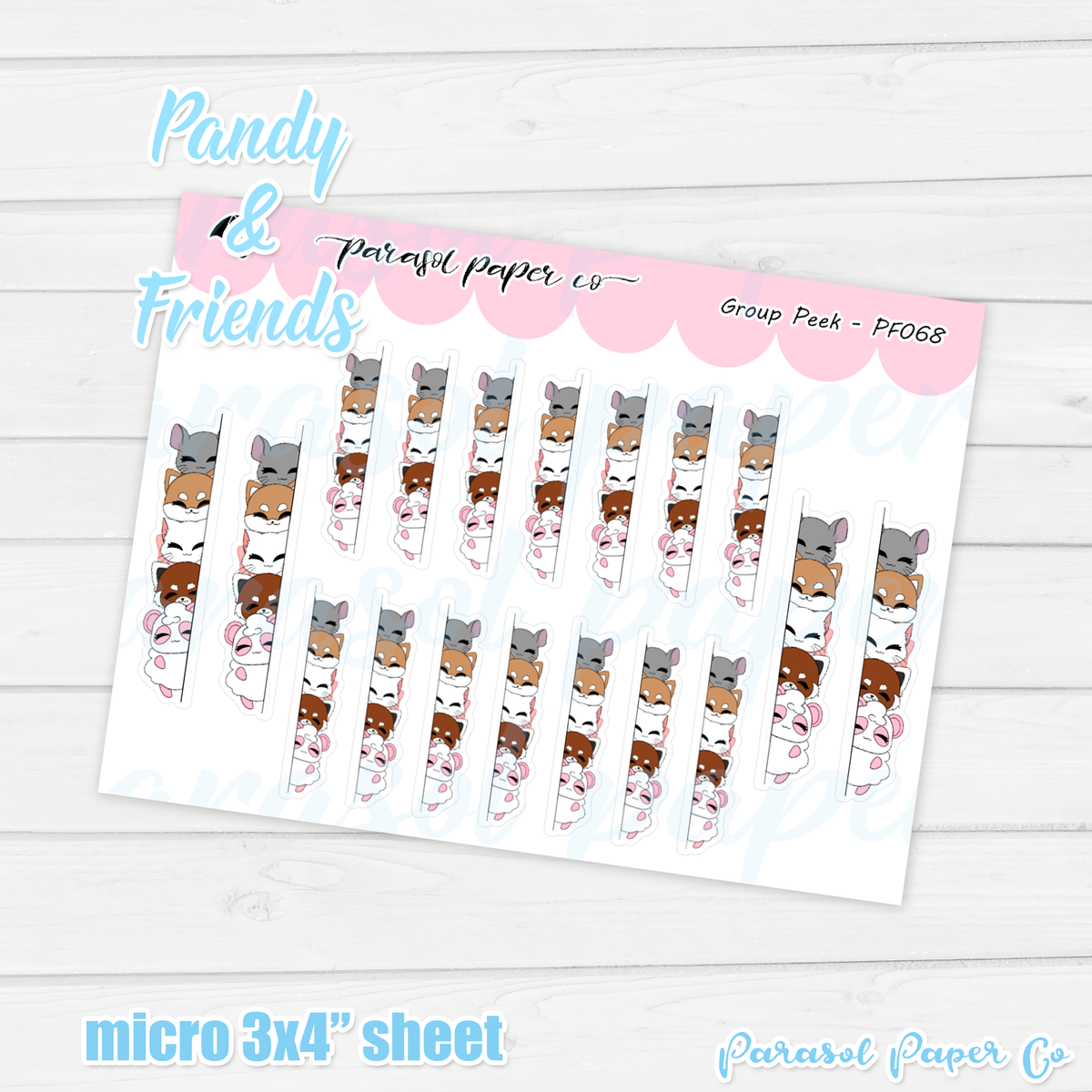 Pandy and Friends - Group Peek - PF068 – Parasol Paper Co