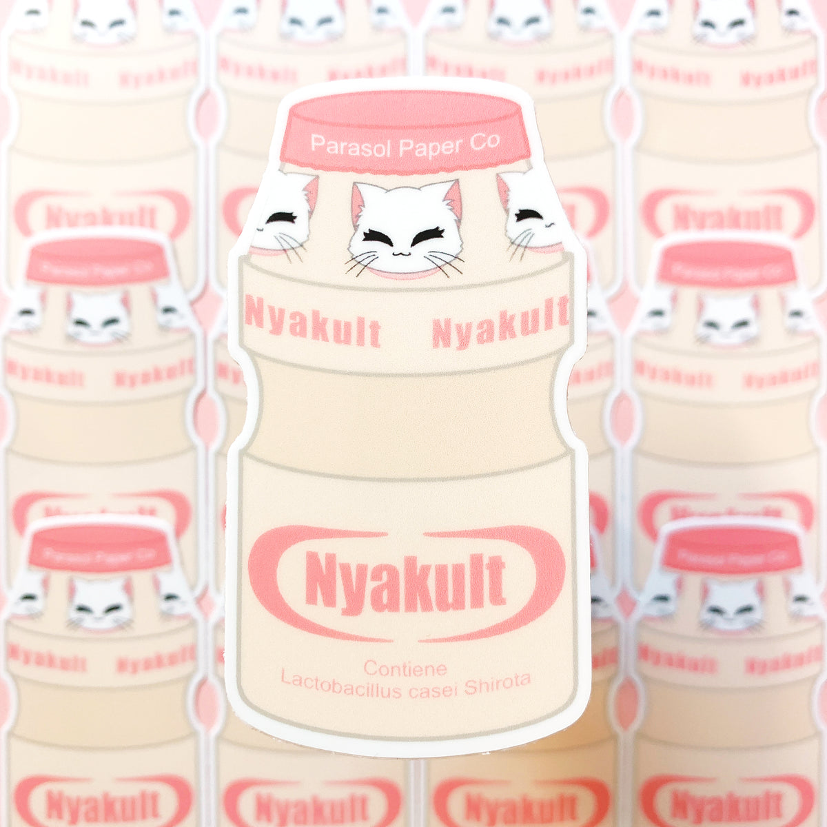 [WATERPROOF] Mochi Nyakult Yakult Yogurt Drink Vinyl Sticker Decal ...