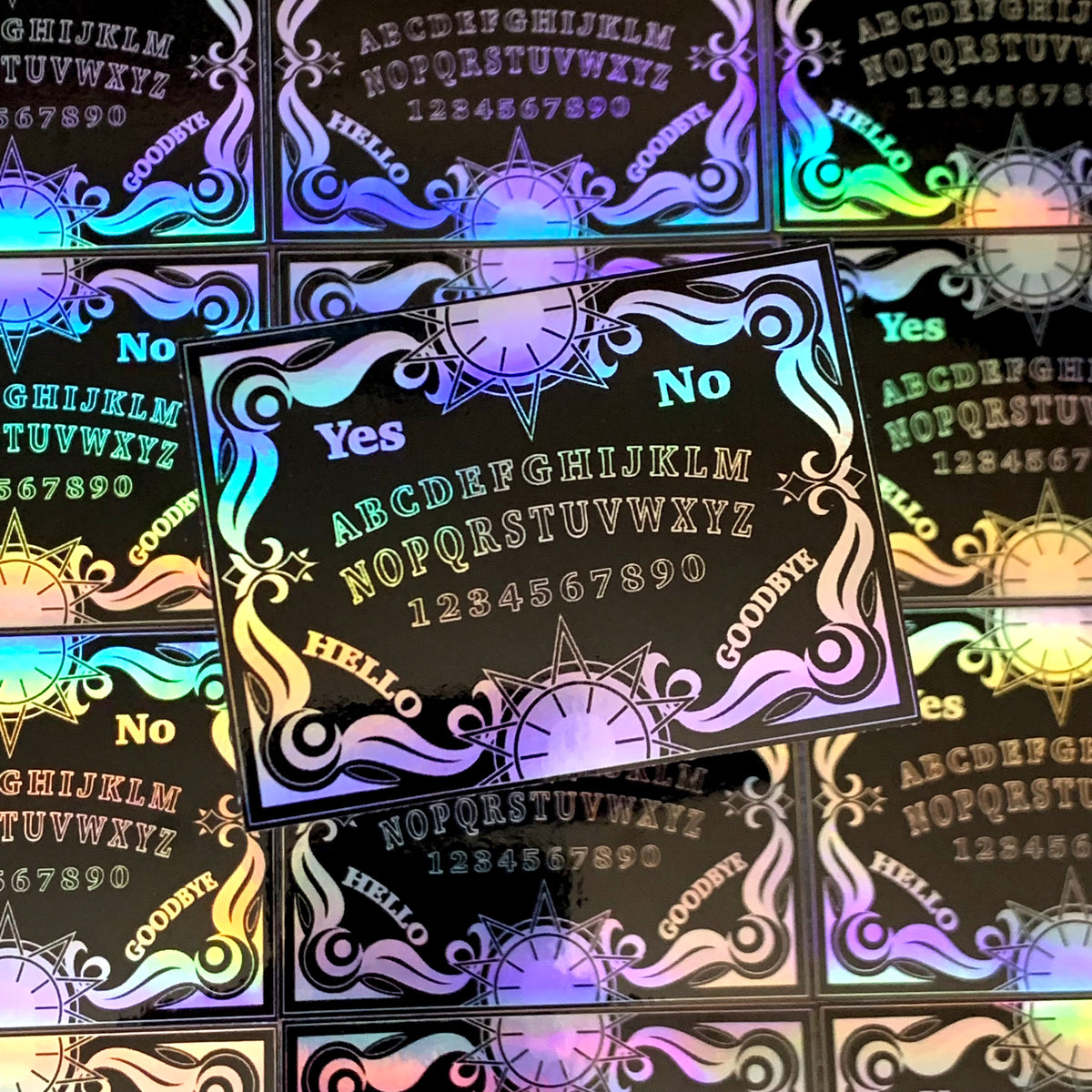 [WATERPROOF] Holographic Ouija Board Vinyl Decal – Parasol Paper Co