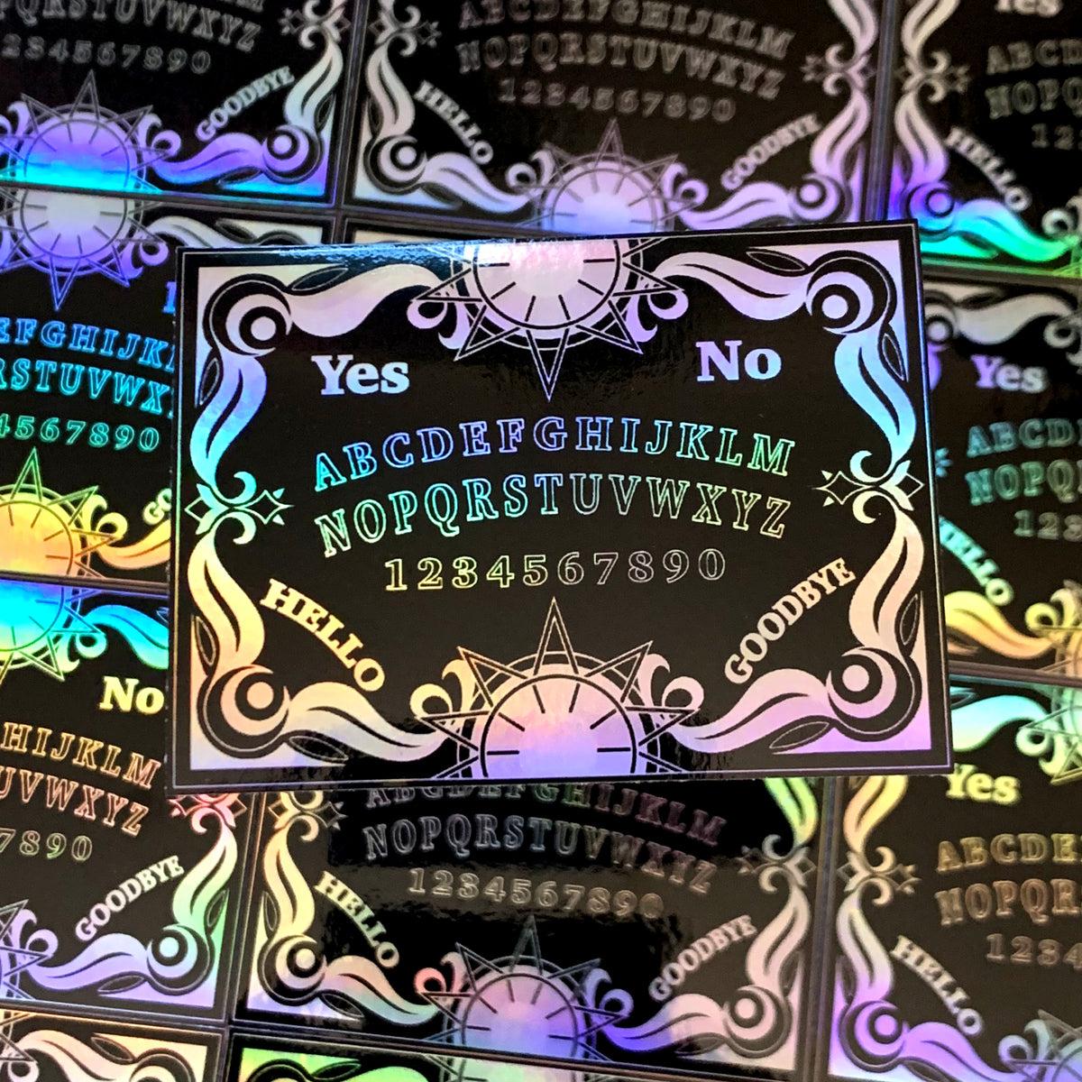 [WATERPROOF] Holographic Ouija Board Vinyl Decal – Parasol Paper Co